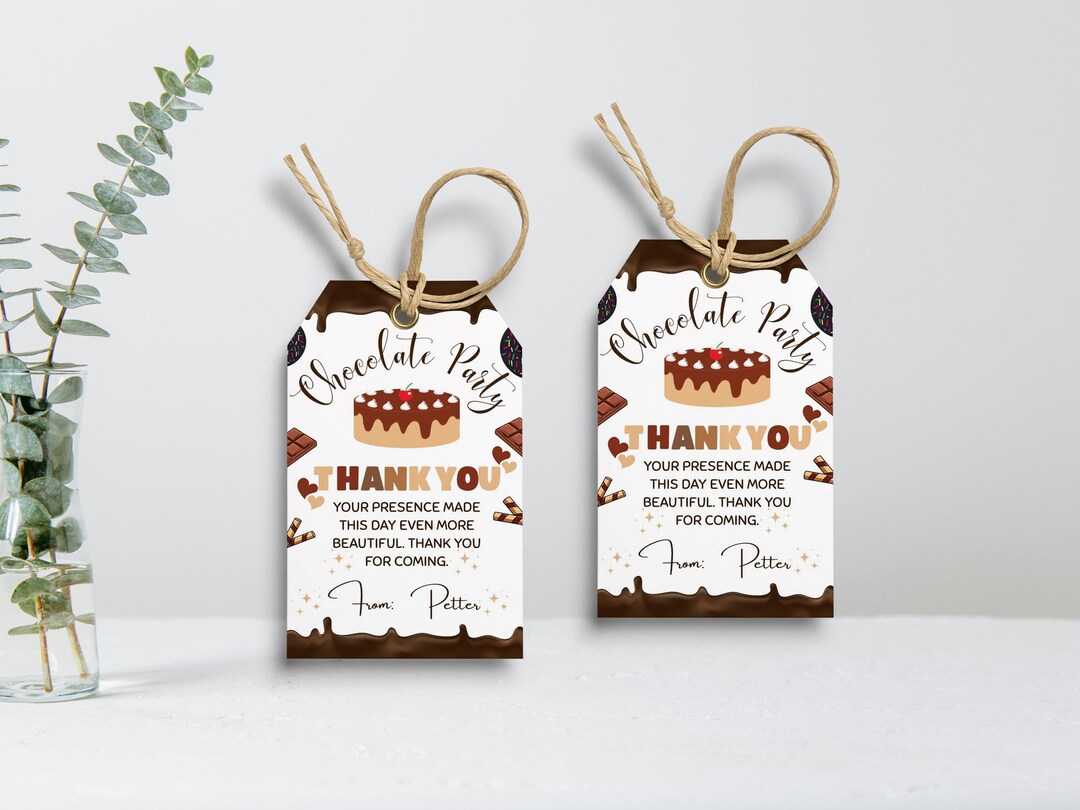 Editable Chocolate Gift Tag: Teacher & Staff Appreciation (instant ...