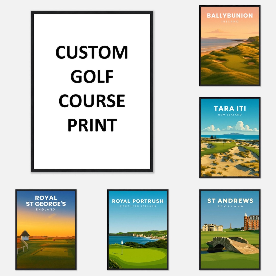 Custom Golf Course Print, Golf Holiday Print, Travel, Golf Course ...