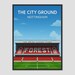 The City Ground Print, Nottingham Forest Print, Football Stadium Prints ...