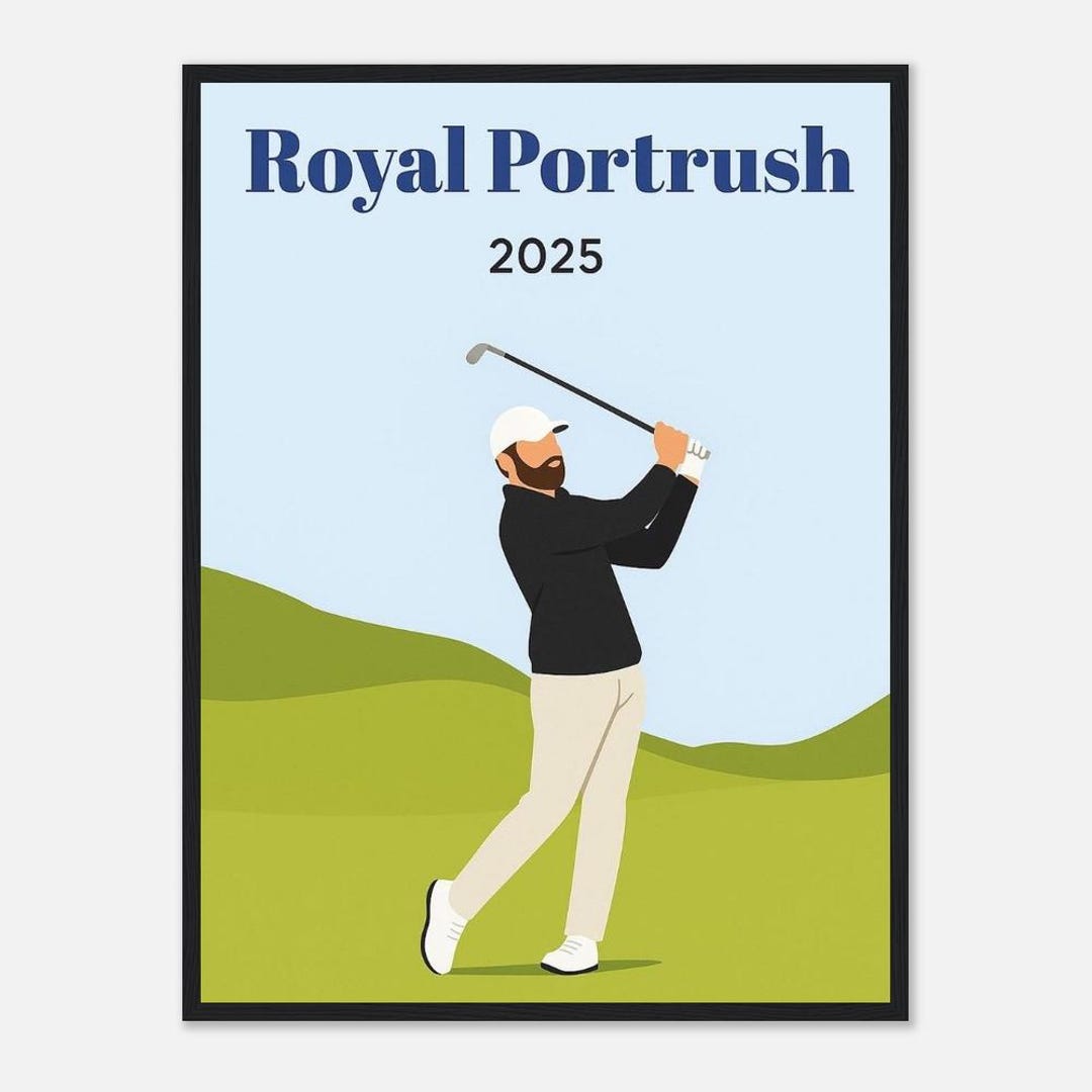 Scottie Scheffler Royal Portrush Open 2025 Golf Print, Northern Ireland ...