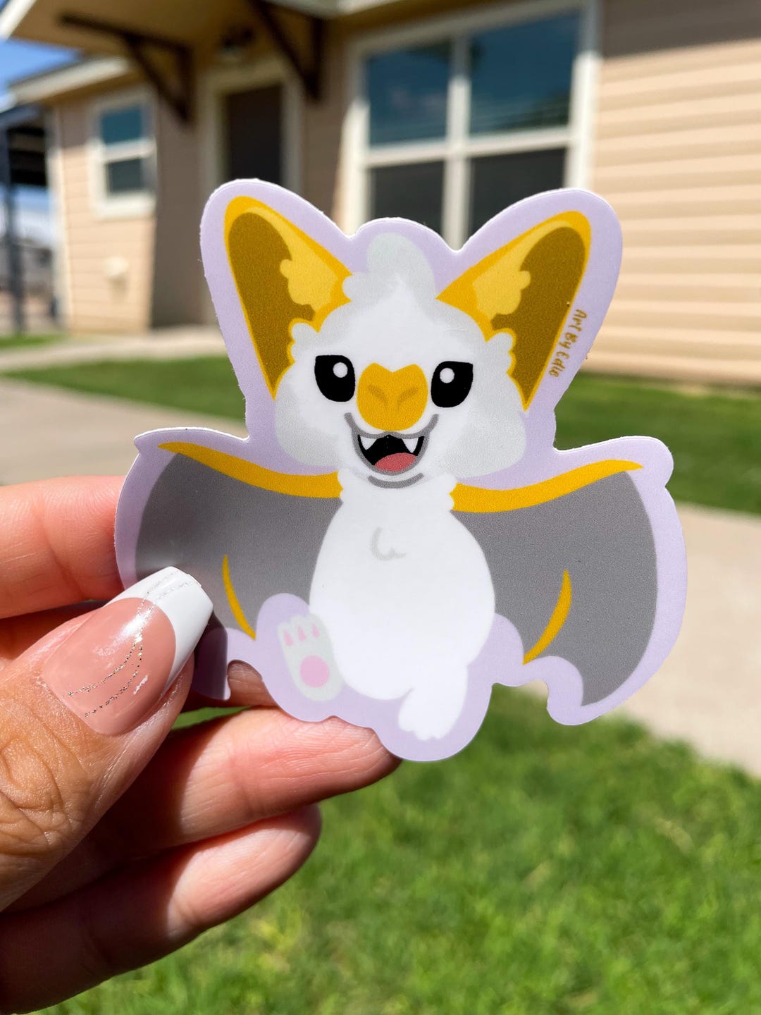 Honduran White Batty Sticker - Etsy