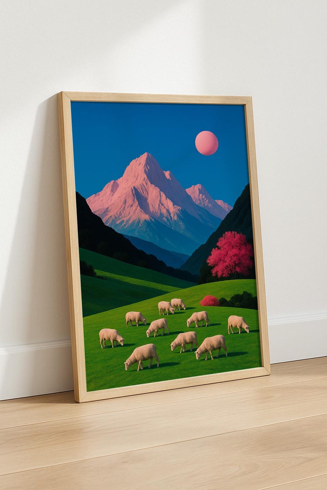 Sheep Have Eyes - Surreal Art Print Poster Trippy Modern Artwork ...