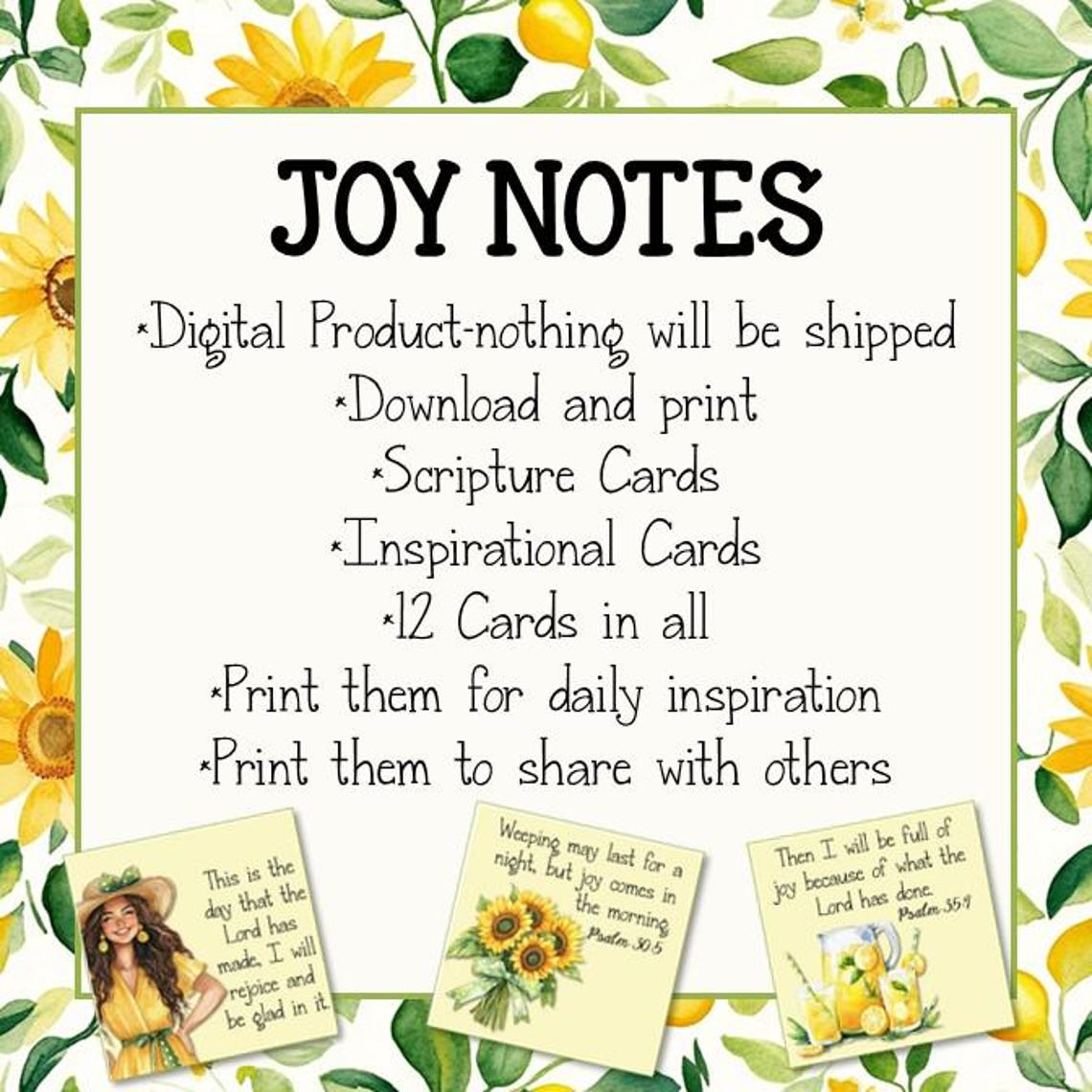 Scripture Cards, Bible Verse Note Cards, Daily Reminders, Bible ...