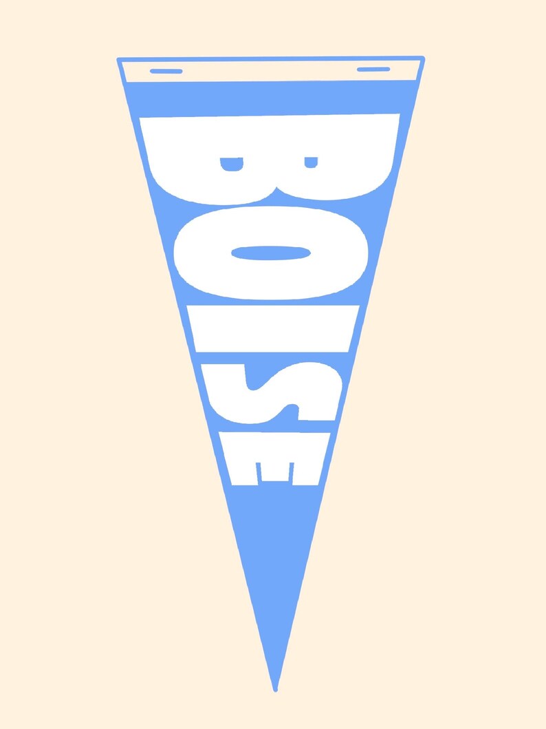 Boise Flag - Printable Design, Minimalist Decor, Dorm Decor, College ...