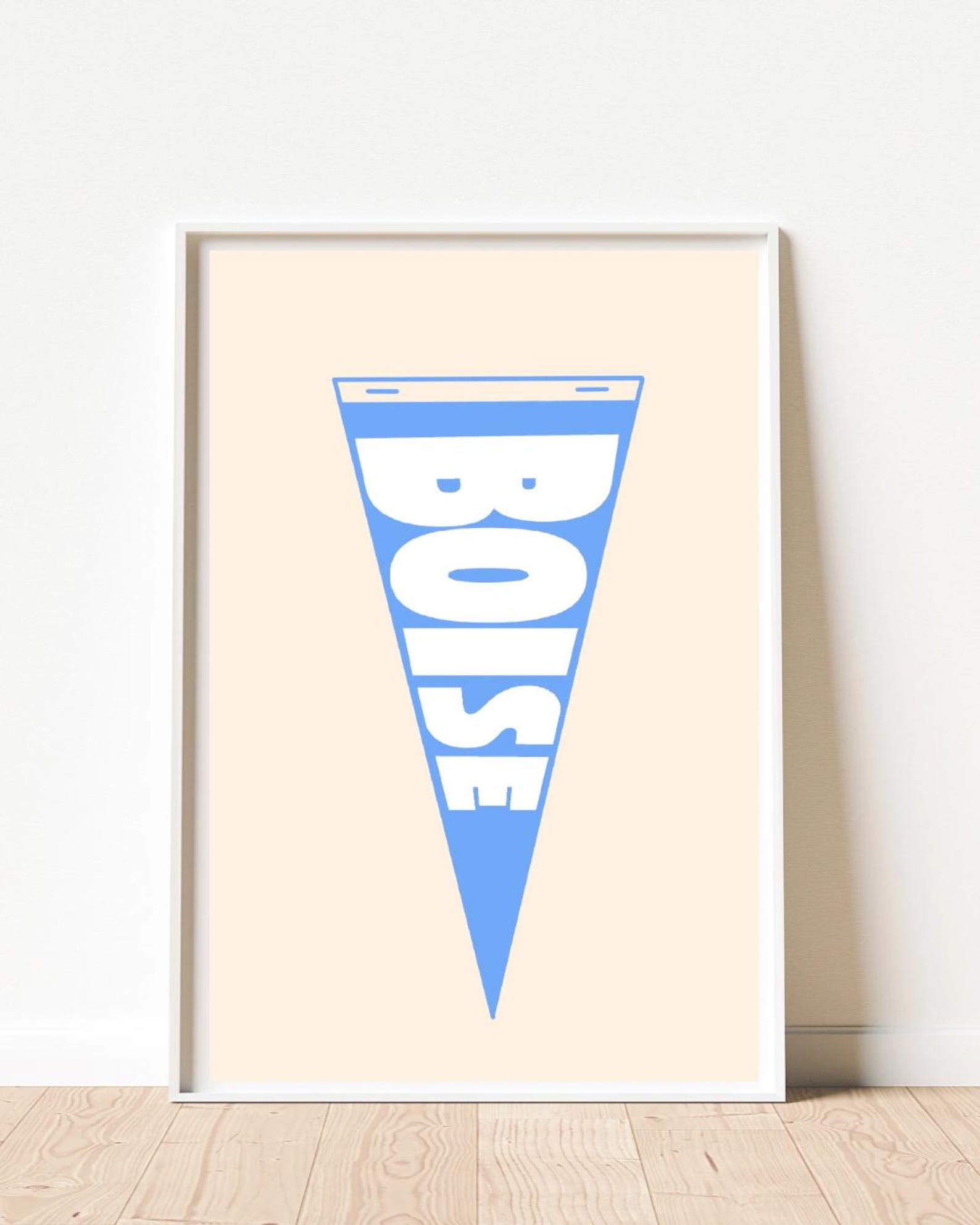 Boise Flag - Printable Design, Minimalist Decor, Dorm Decor, College ...