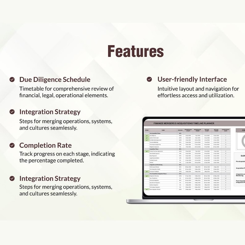 Mergers & Acquisitions Timeline Template Excel and Google Sheets ...