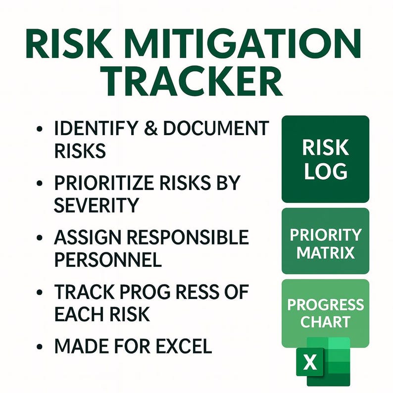 Risk Mitigation Tracker Template Excel & Google Sheets | Project Risk ...