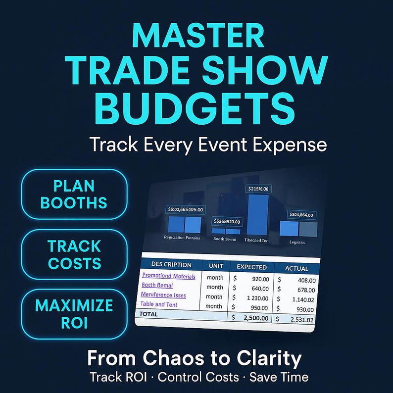 Trade Show Budget Template Excel & Google Sheets | Event Expense ...