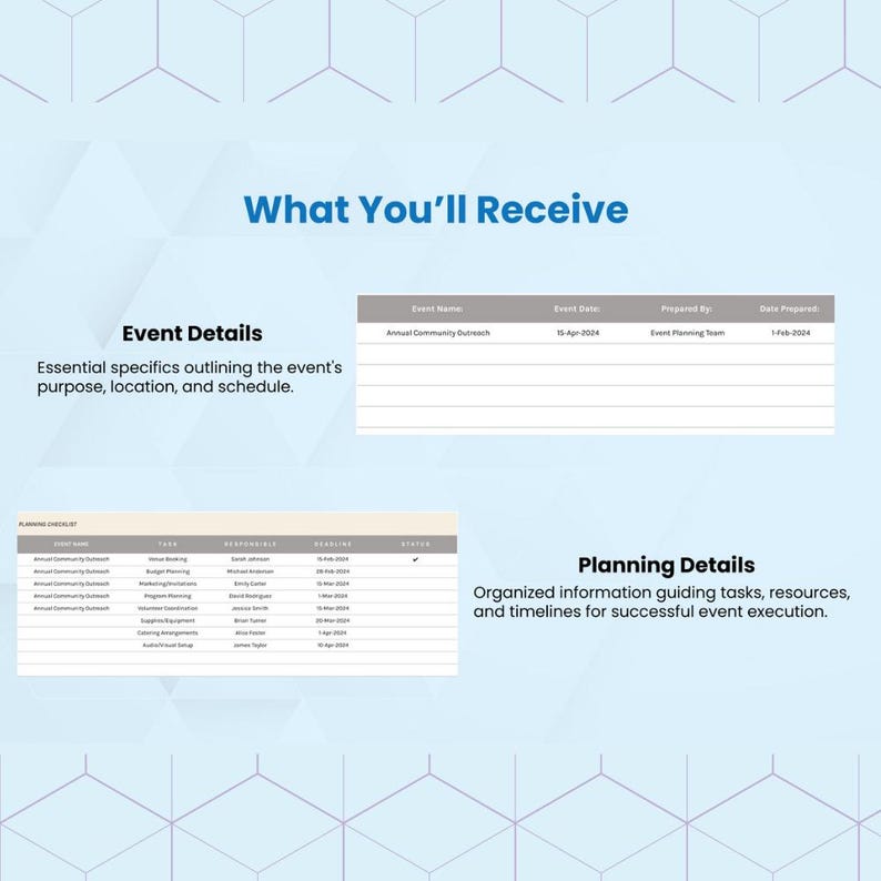 Church Event Planning Template Excel & Google Sheets: Stop Stressing ...