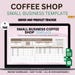 Small Business Coffee Shop Template | Excel & Google Sheets Order and ...