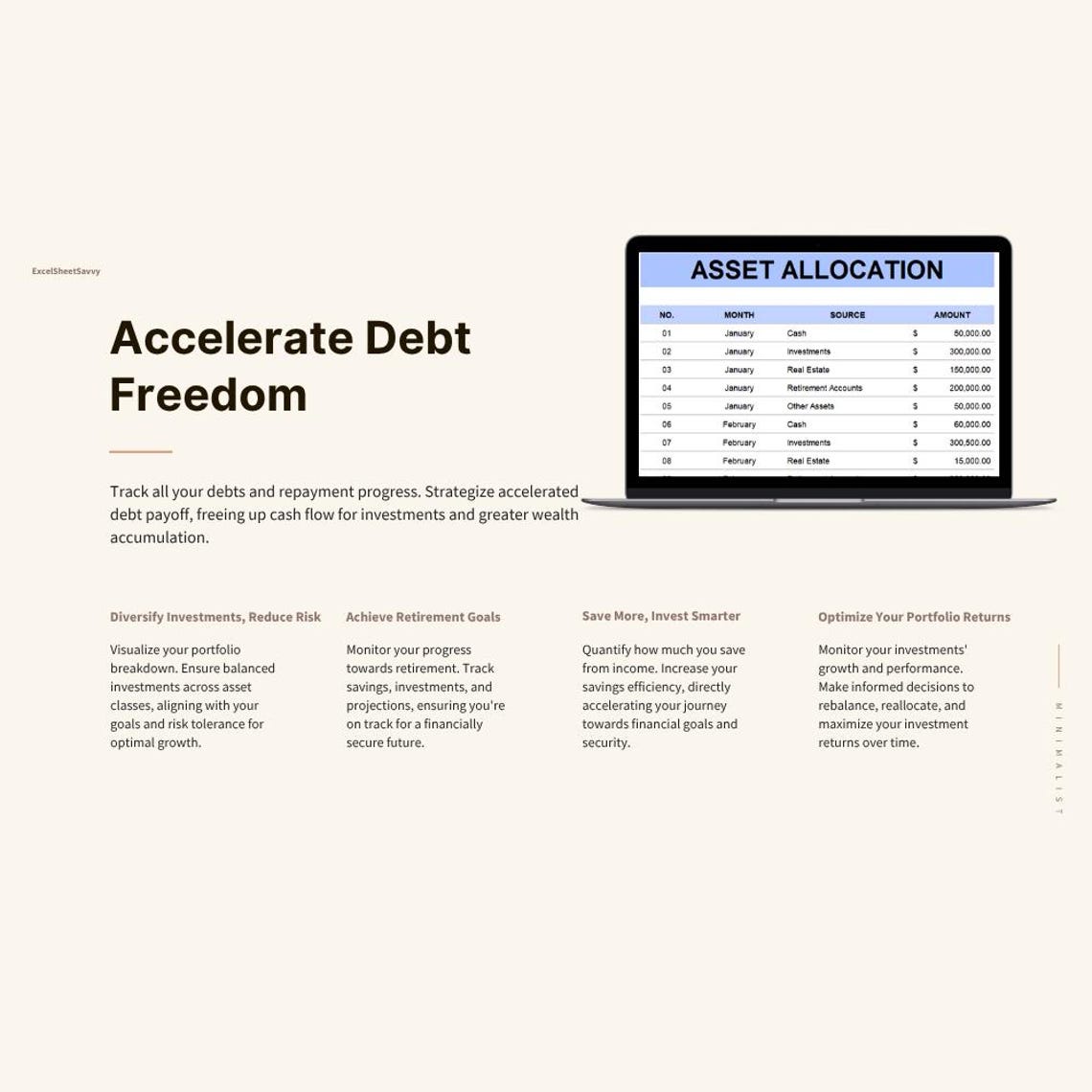 Wealth Dashboard Excel Template | Personal Finance Tracker | Budget ...