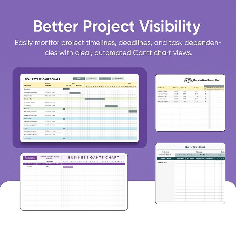 20+ Gantt Chart Templates Bundle Excel & Google Sheets | Project ...