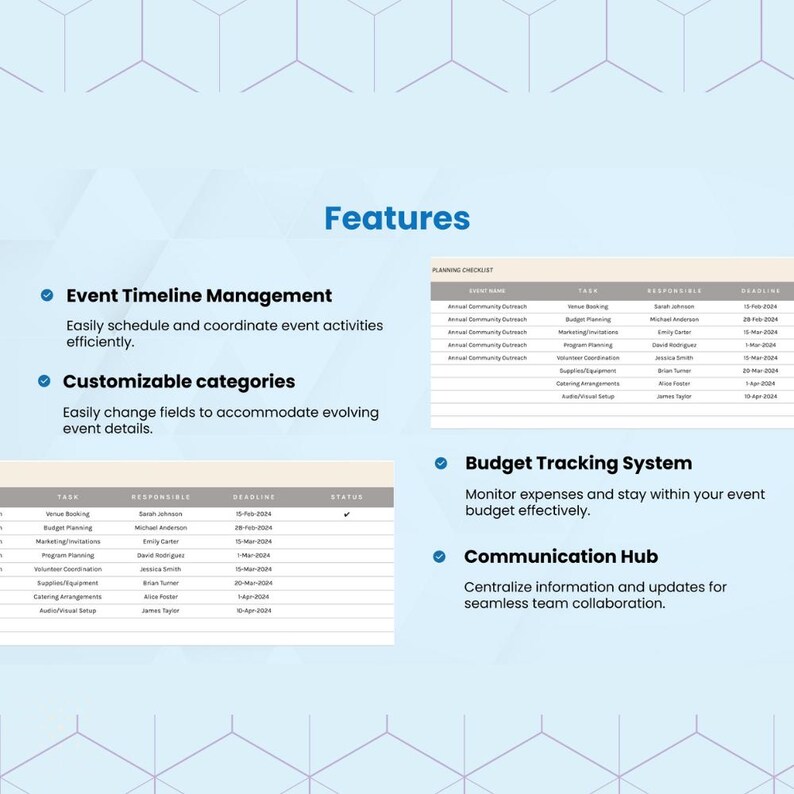 Church Event Planning Template Excel & Google Sheets: Stop Stressing ...