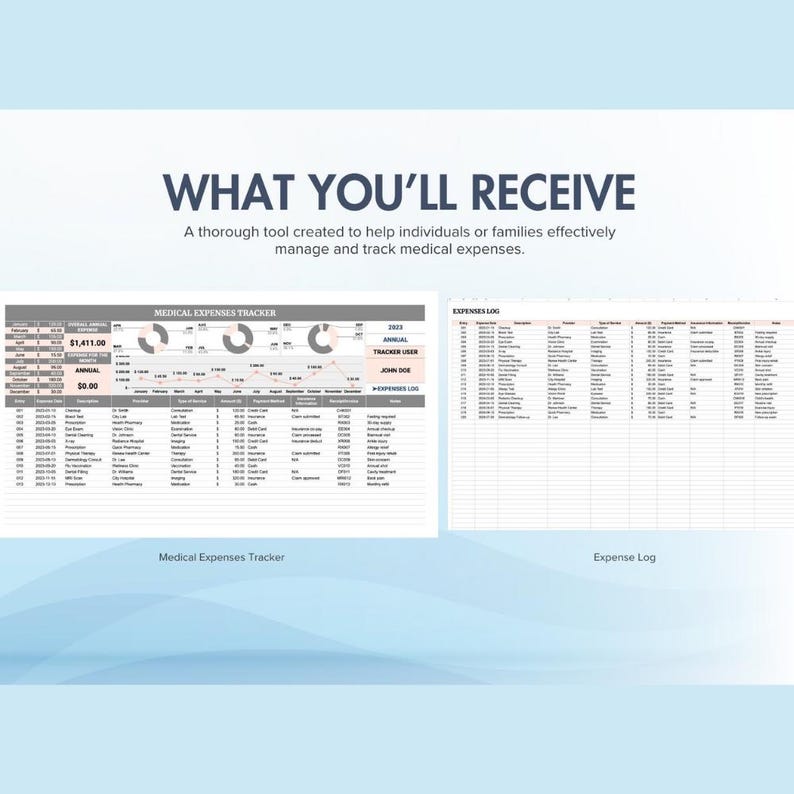 Medical Expenses Tracker Template Excel & Google Sheets: Track ...