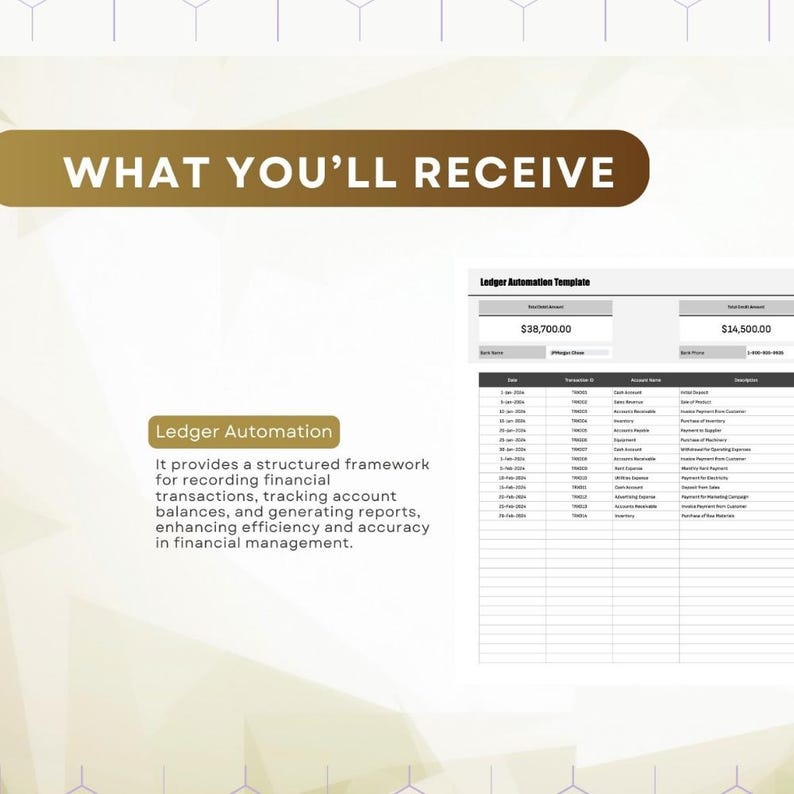Excel & Google Sheets Ledger Template: Small Business Bookkeeping ...