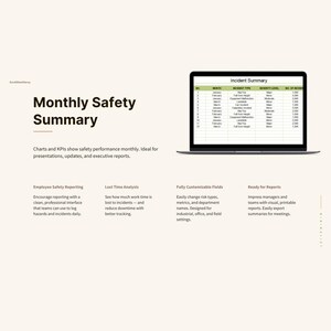 Workplace Safety Dashboard: Excel & Google Sheets HSE Tracker - Etsy