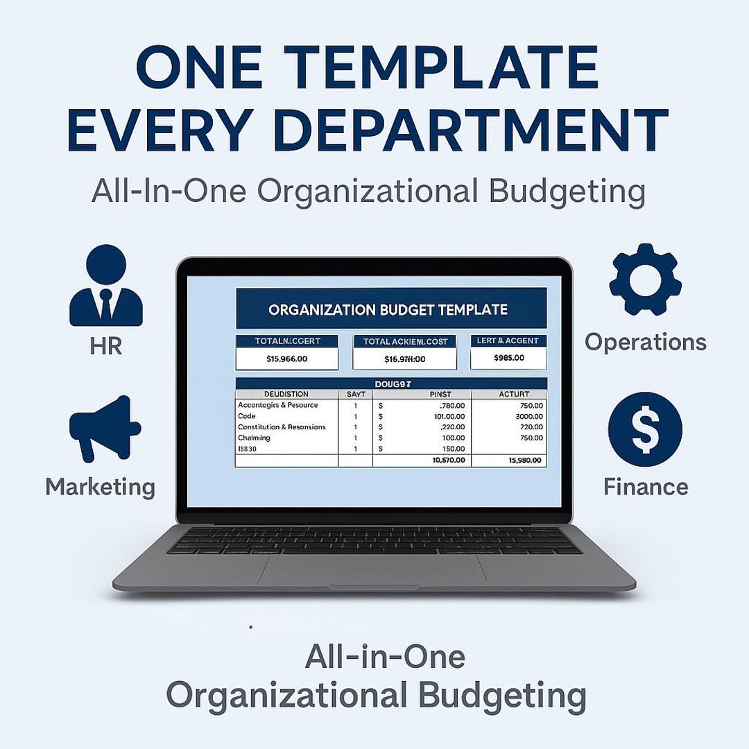 Organization Budget Template Excel & Google Sheets | Annual Finance ...