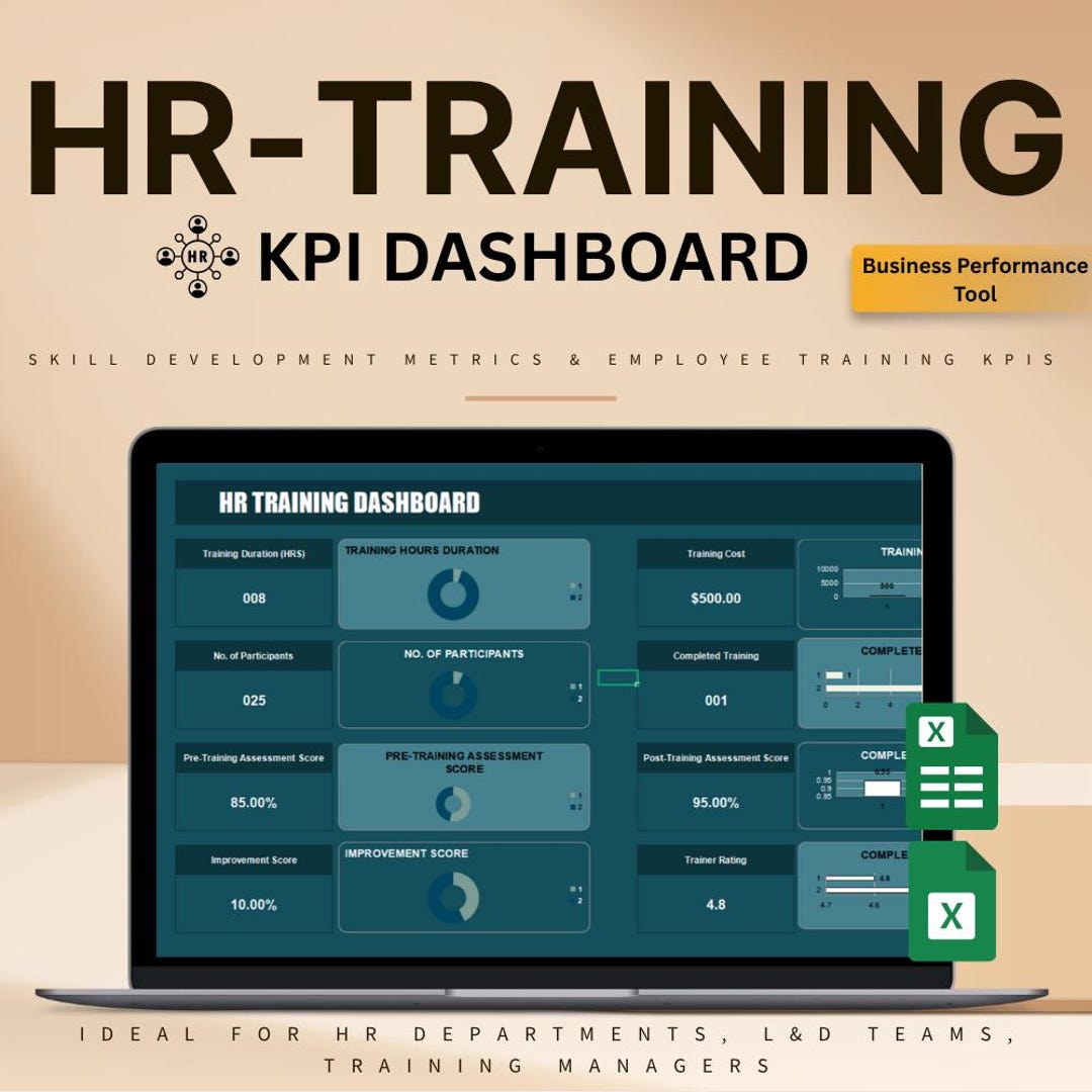 HR Training Dashboard Template: Employee Skills Tracker (excel & Google Sheets) - Etsy