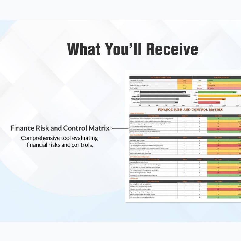 Risk & Control Matrix Template Excel and Google Sheets | Finance ...