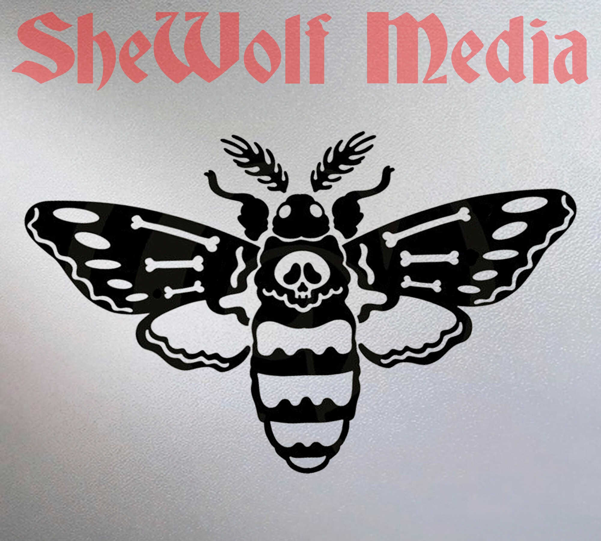 Wall Décor Moth vinyl sticker Floral Moth Winged Wonder Moth Sticker ...