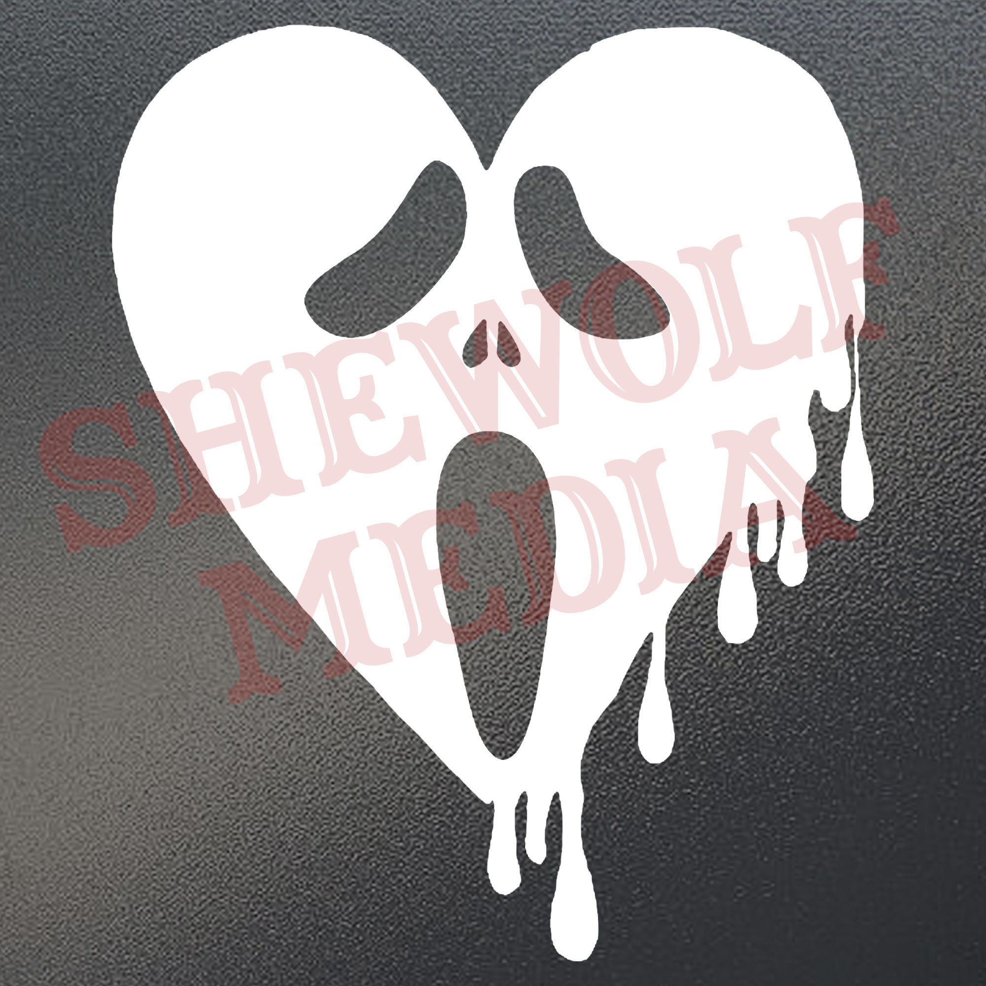 Ghostface Bleeding Heart / Scream inspirado Vinilo Sticker - Etsy España