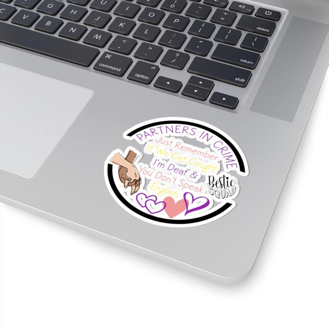 Partners in Crime Sticker, Friends Glossy Decal - Etsy