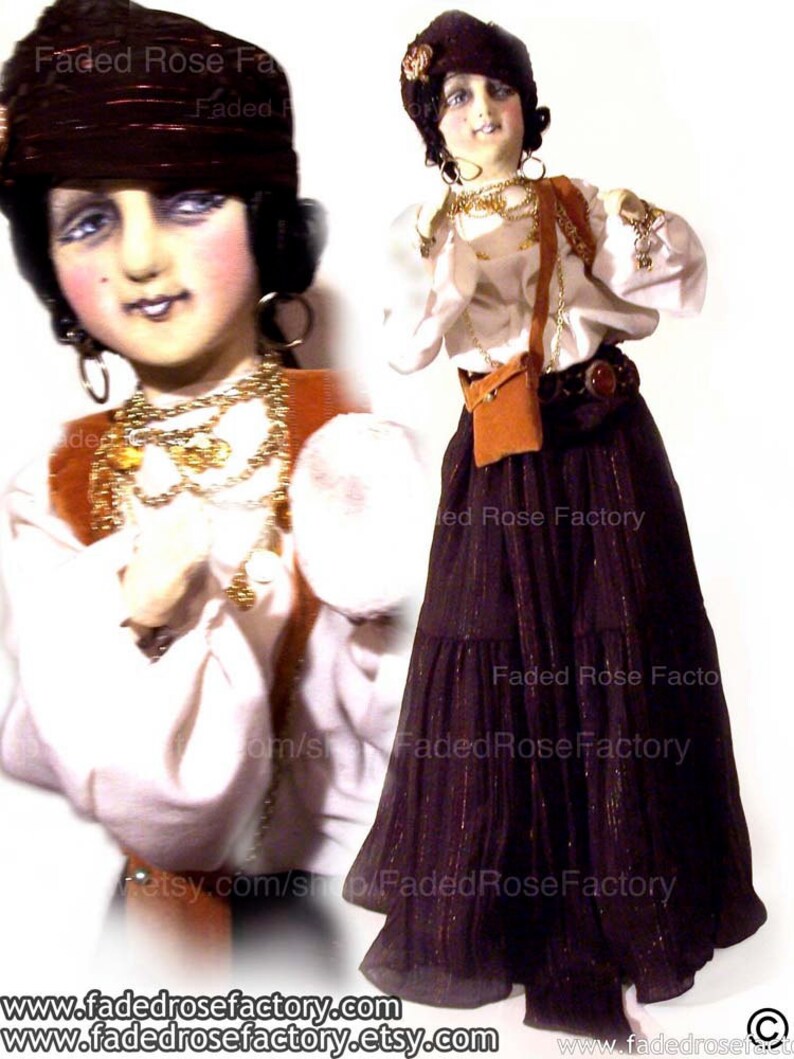 Gypsy Boudoir Doll OOAK Cloth Art Doll - Etsy