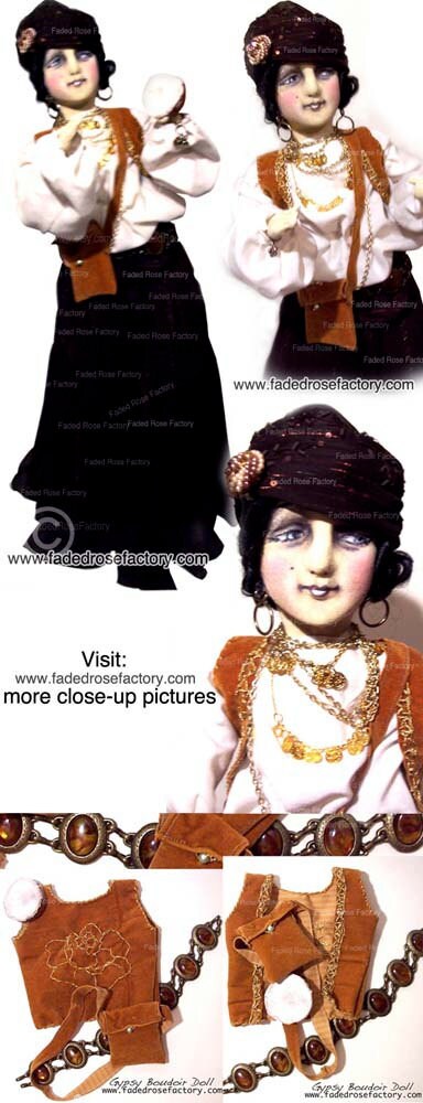 Gypsy Boudoir Doll OOAK Cloth Art Doll - Etsy