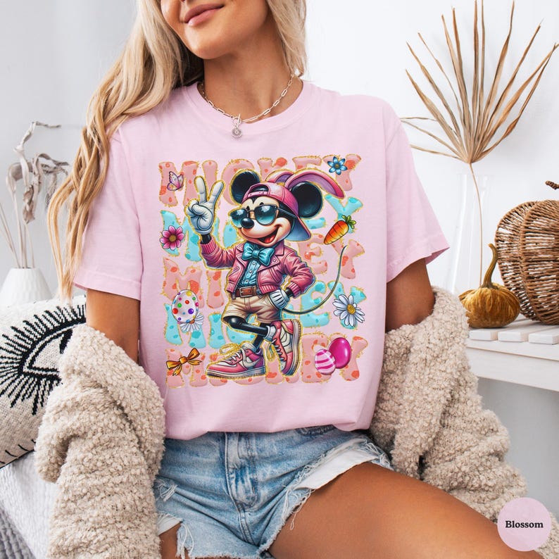 Easter Mickey Shirt Comfort Colors, Disney Easter Bunny Shirt, Spring ...