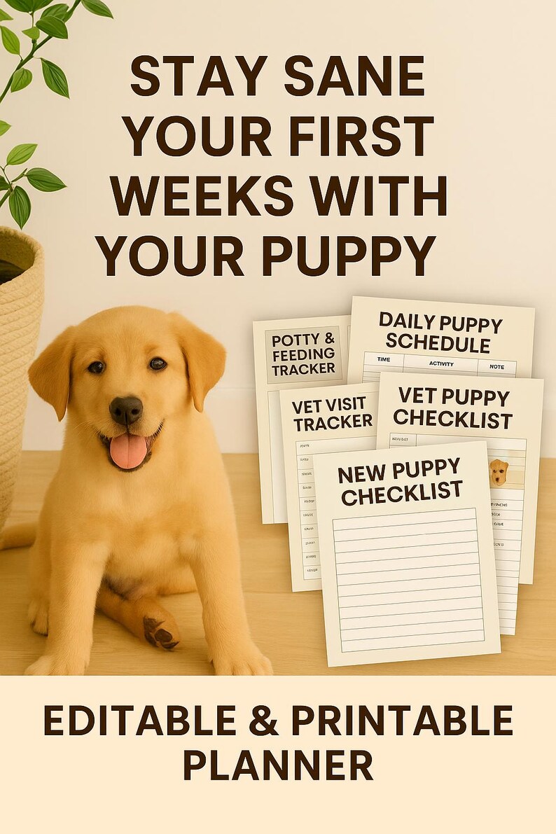 Kit de bienvenue pour chiot : dossier vétérinaire, programme, tableau d ...