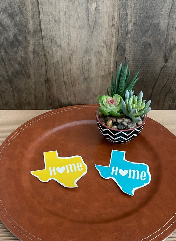 Home With Heart Texas Vinyl Decal | Etsy