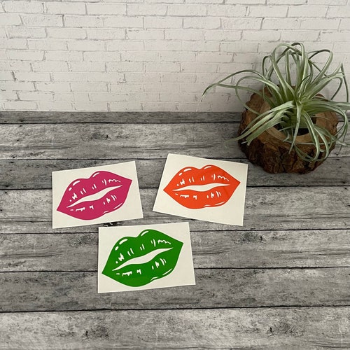 GLITTER Lips Decal Lips Sticker for Macbook Laptop Car - Etsy