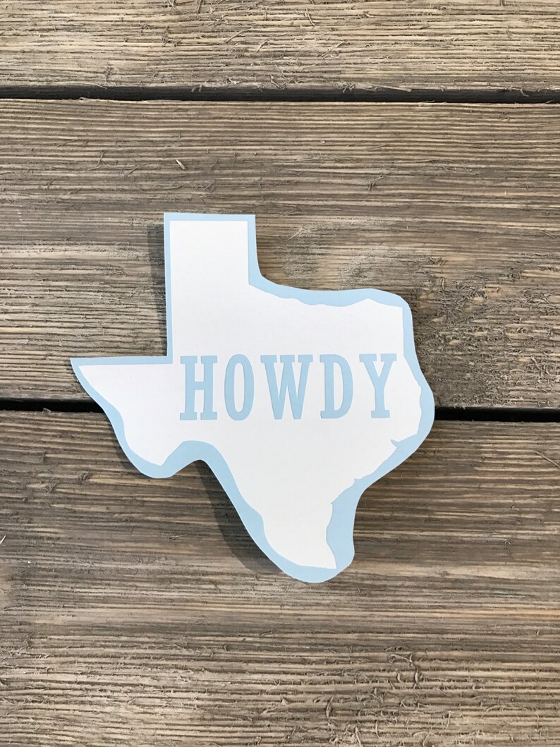 Howdy Texas Vinyl Decal - Etsy