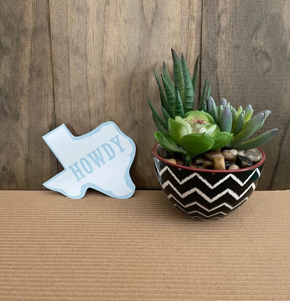 Howdy Texas Vinyl Decal | Etsy