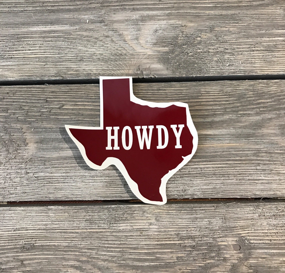 Howdy Texas Vinyl Decal - Etsy