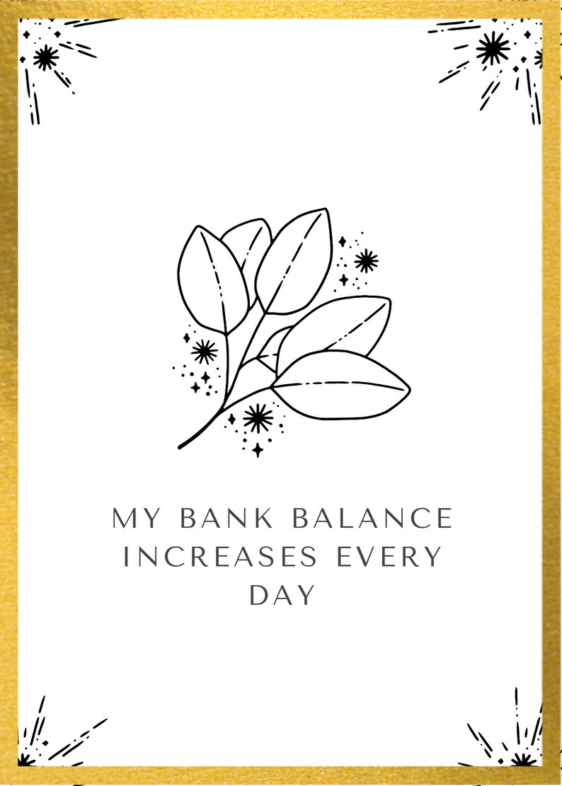Printable Abundance Affirmation Cards | 20 Law of Attraction ...