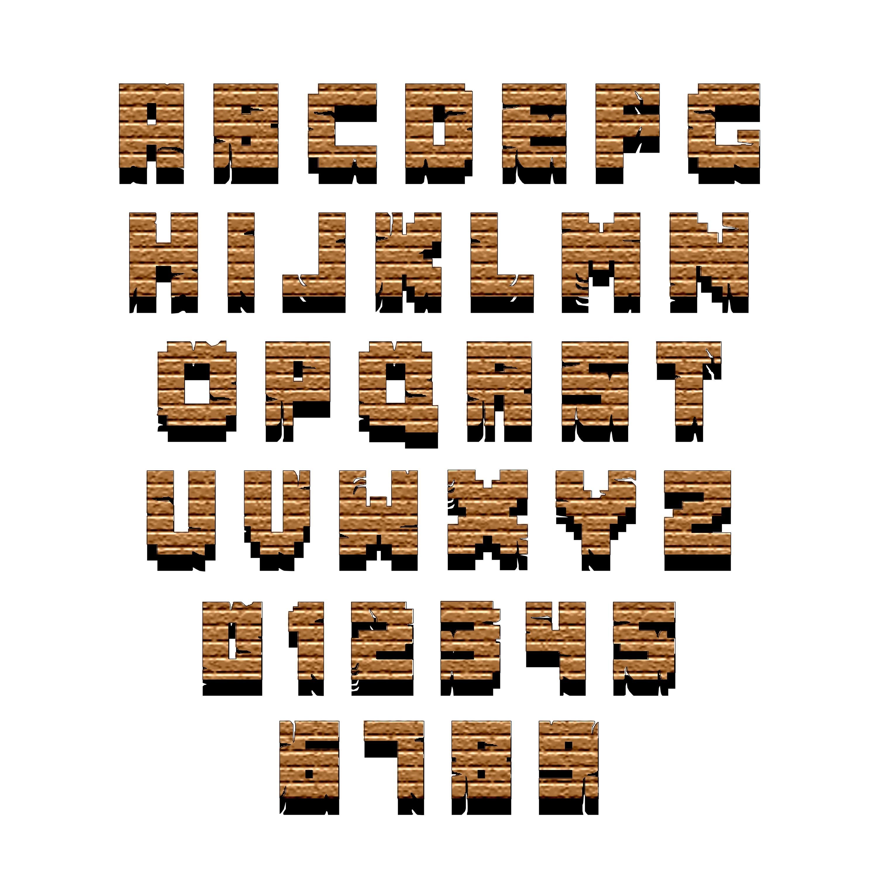 Minecraft Font SVG Bundle, 6 Alphabet Sets (digital Download) - Etsy