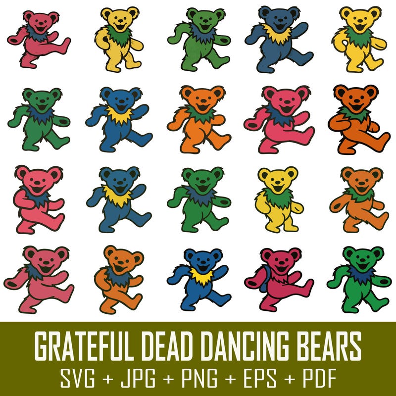Grateful Dead Bears Svg - Etsy