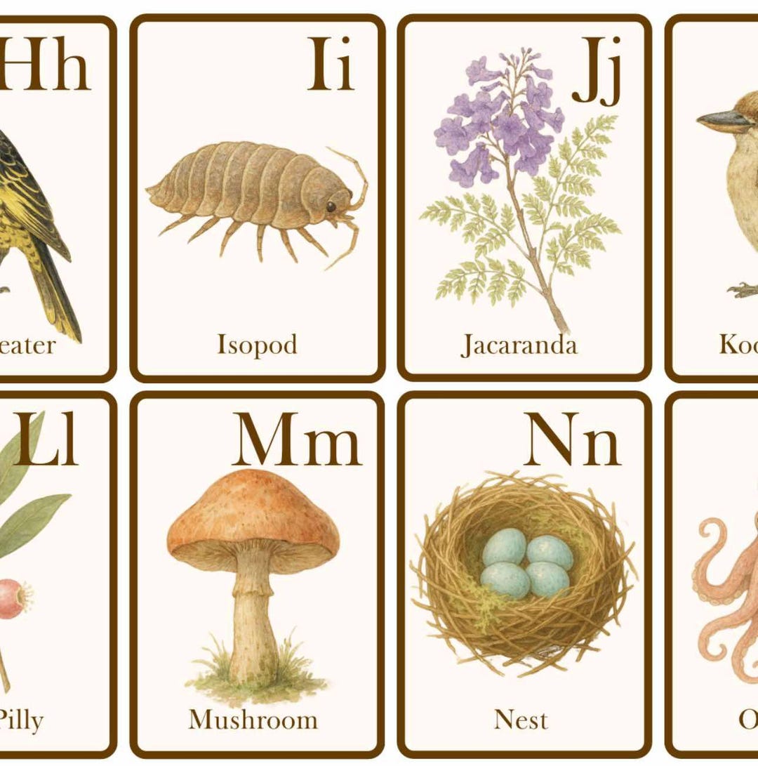Nature ABC Printable Cards - Etsy