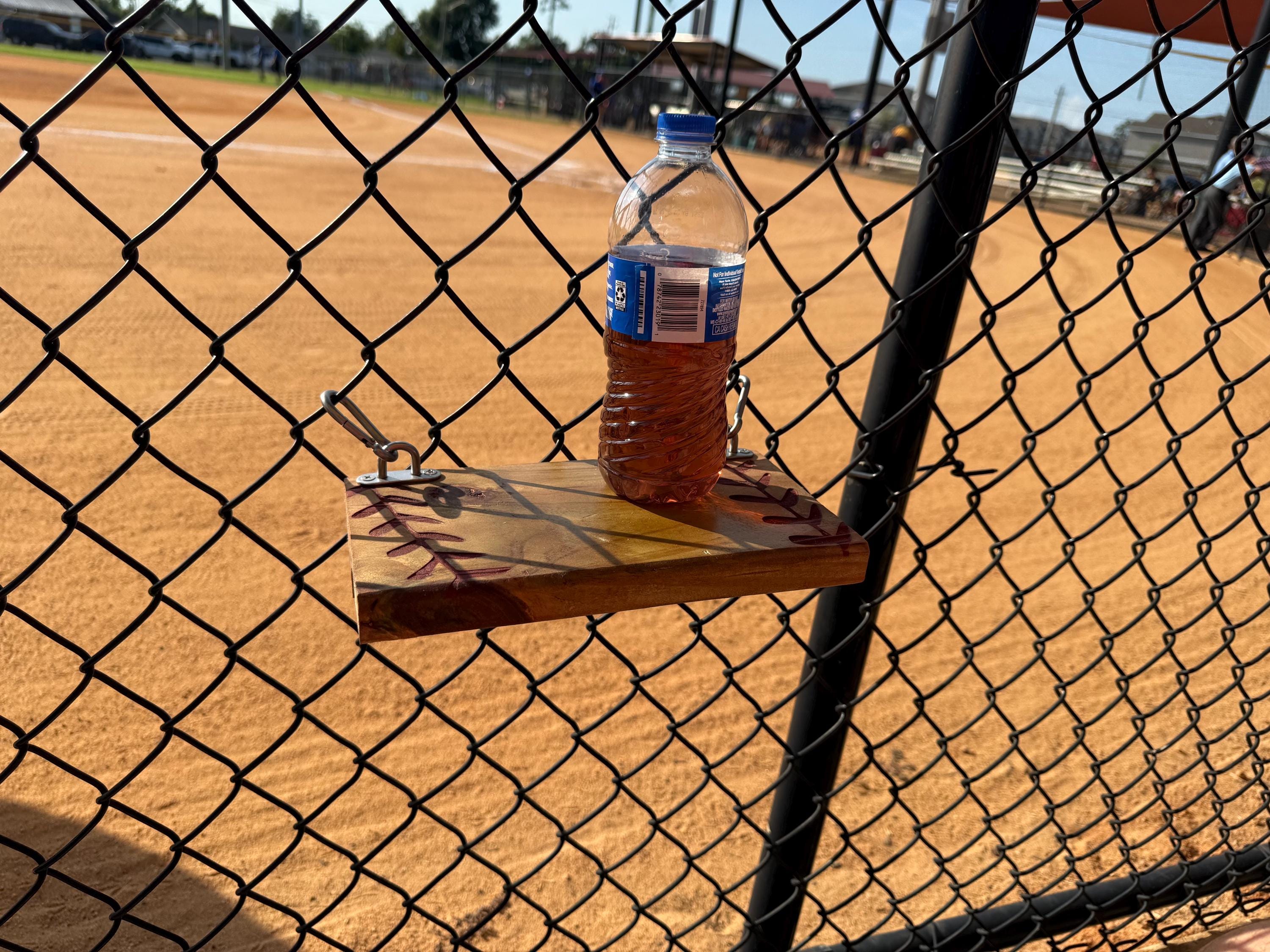 Hanging Wood Foot Rest for Baseball/softball Fences - Optional Cup ...