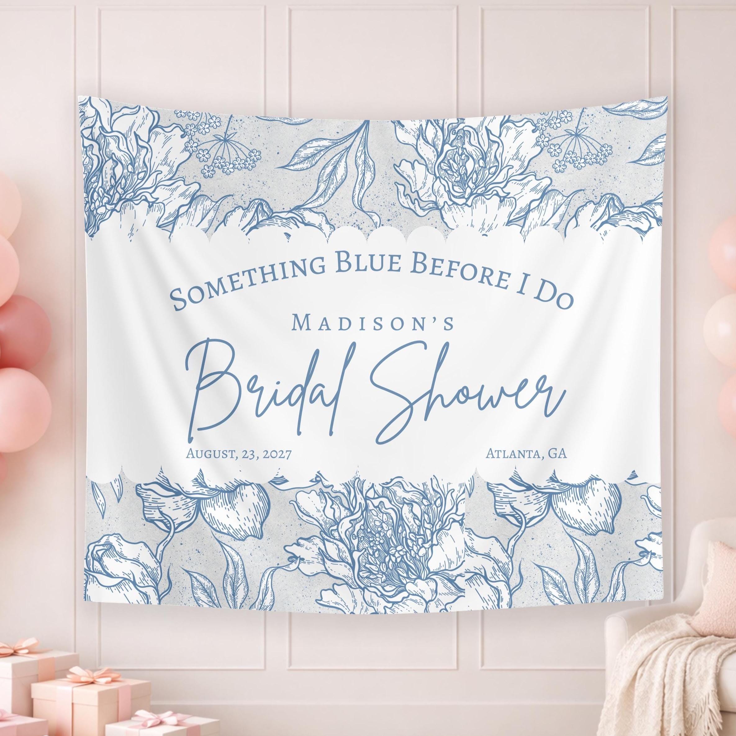 Something Blue Before I Do Bridal Shower Banner, Personalized Bride to ...