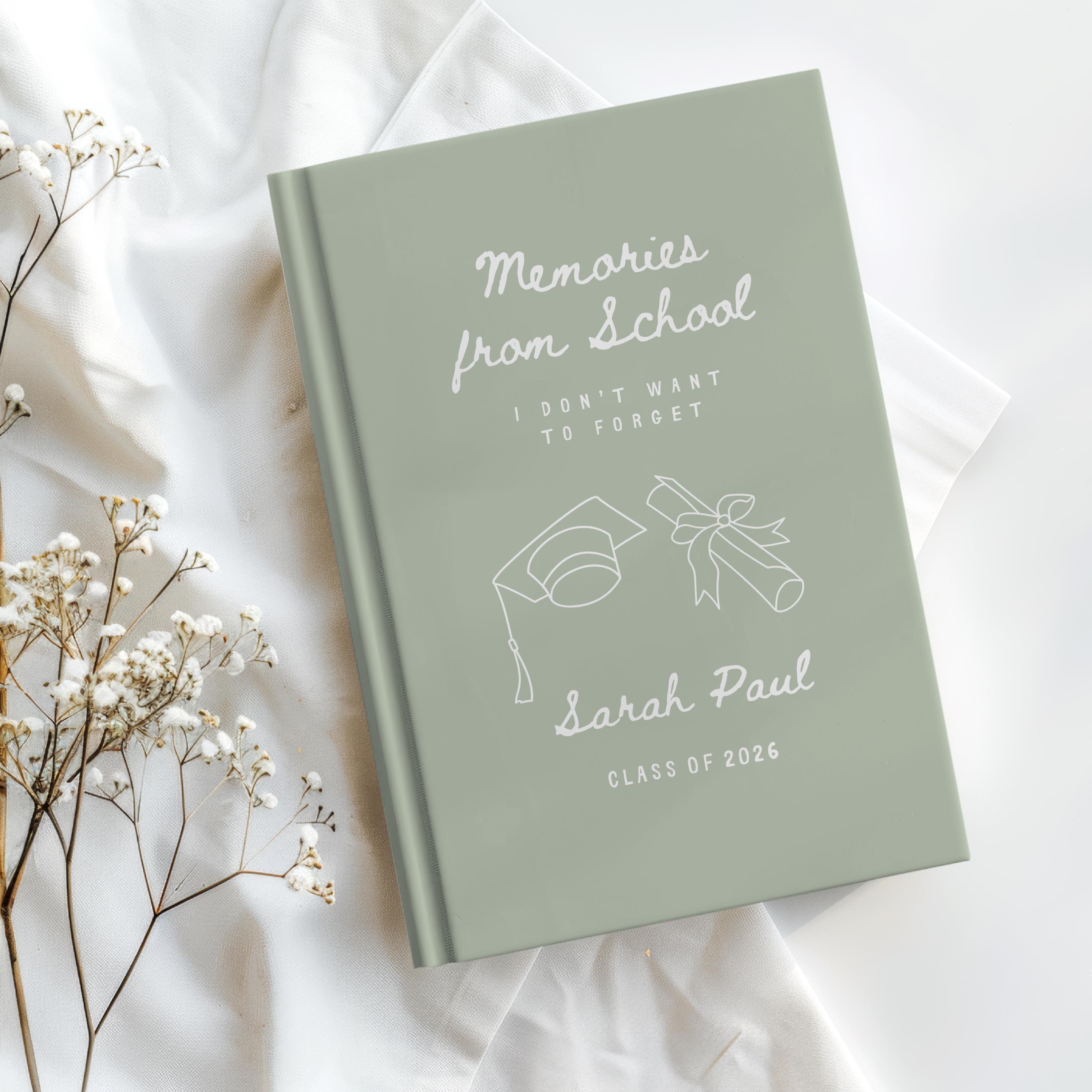 Personalized Graduation Memory Book, Senior Keepsake Journal, Class of ...