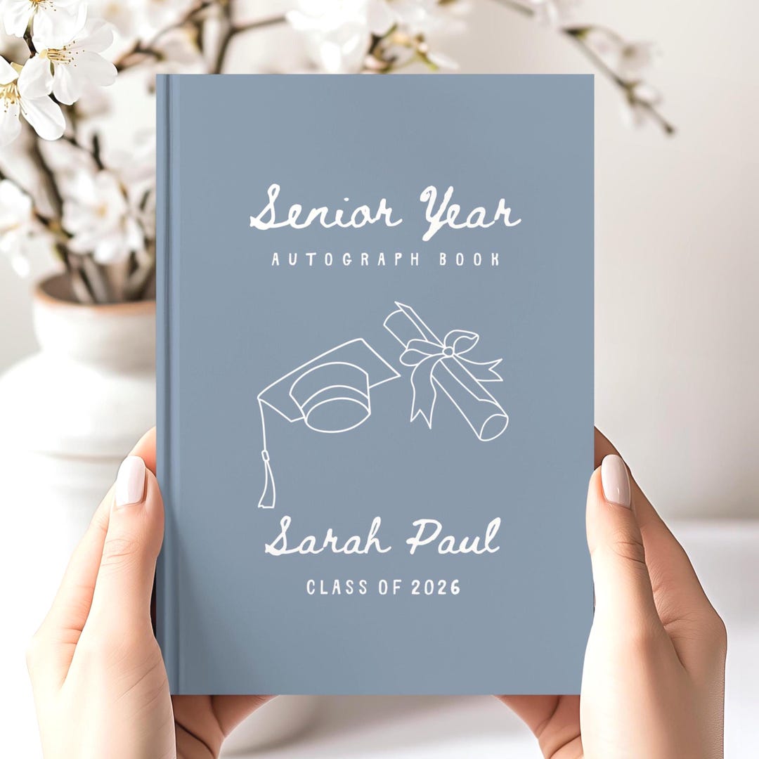 Senior Year Autograph Book, Personalized Graduation Signature Book ...