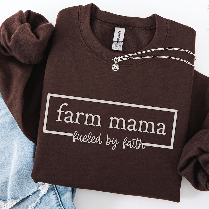 Farm Mama Fueled by Faith Shirt, Christian Sweatshirt, Gift for Farmer ...