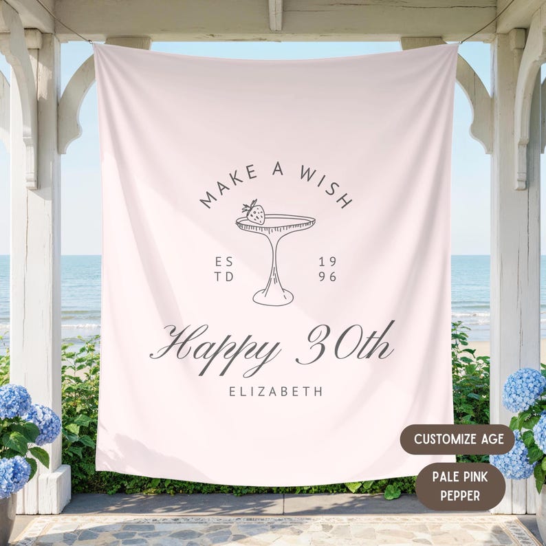 Personalized Birthday Party Banner, Custom Year Birthday Decor, 30th ...
