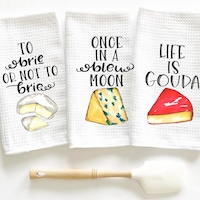 Cheese Illustration Kitchen Towel: Charcuterie Decor, Host Gift - Etsy