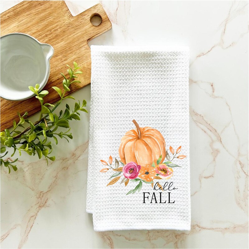 Morning Pumpkin Tea Towel - Etsy
