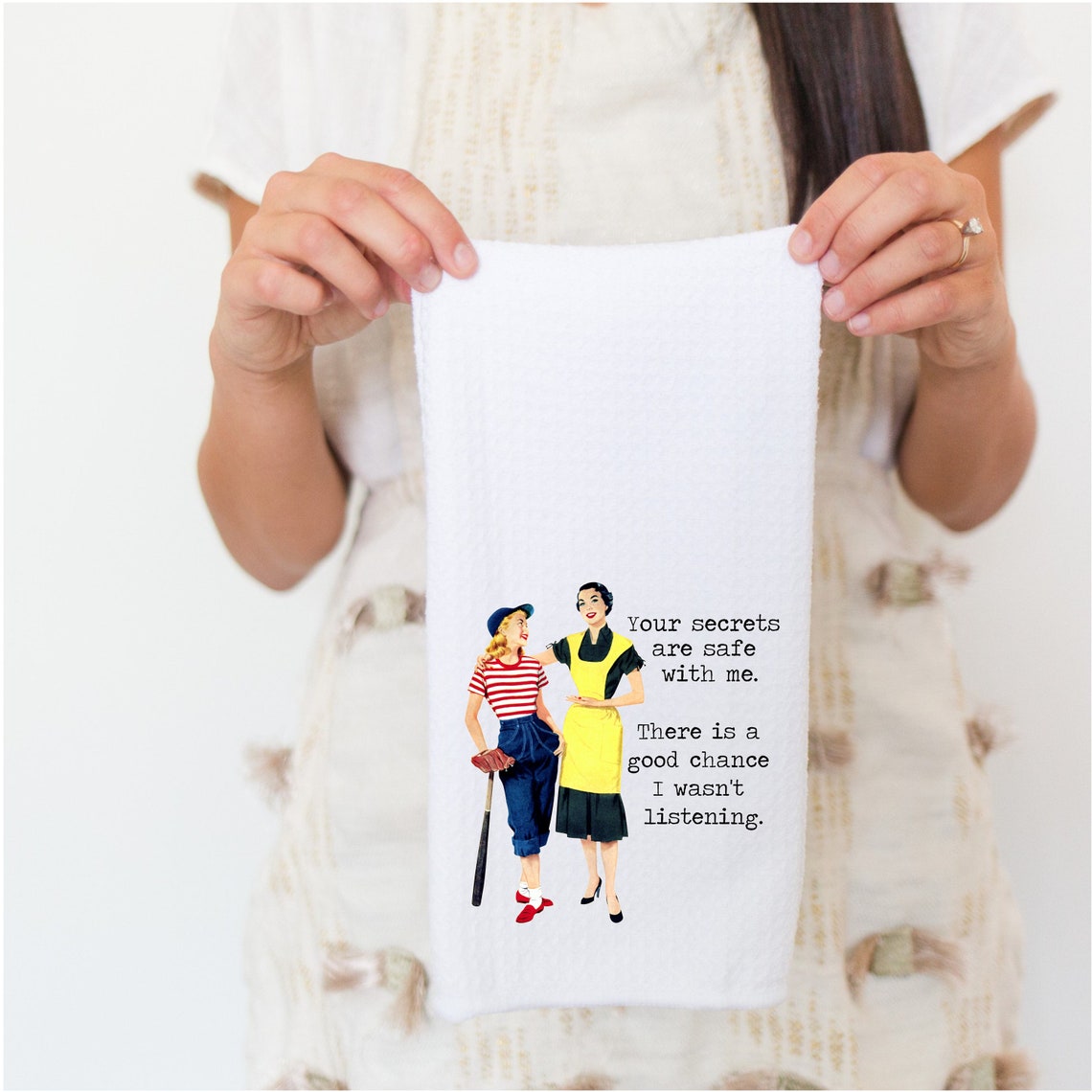 Funny Kitchen Towel Kitchen Waffle Towel Cute Kitchen Towel - Etsy