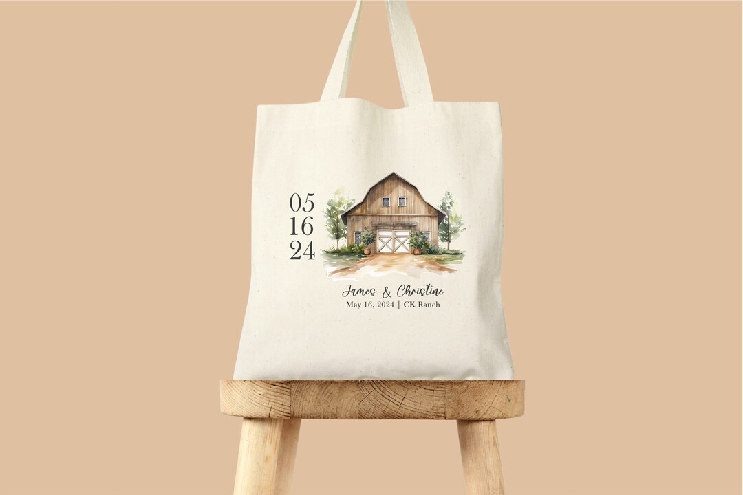 Wedding Welcome Bag, Custom Wedding Tote, Custom Tote Bag, Destination ...