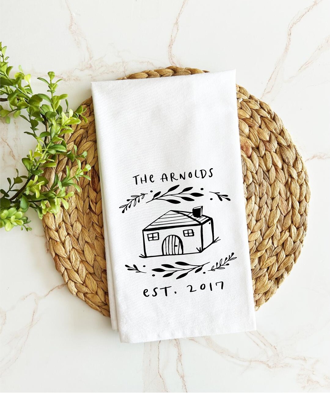Wedding Tea Towel First Home Housewarming Gift New Home Towel ...